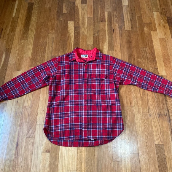 Pendleton | Shirts | Vintage Pendleton Red Plaid Virgin Wool Flannel ...